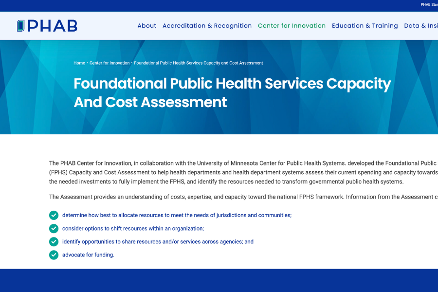 Resources - Public Health Infrastructure Grant